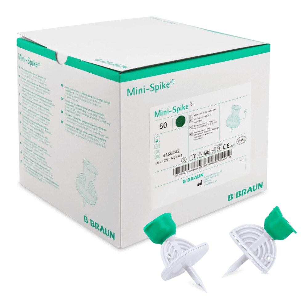 B. Braun Mini Spike Plus, Entnahme- und Zuspritzspike