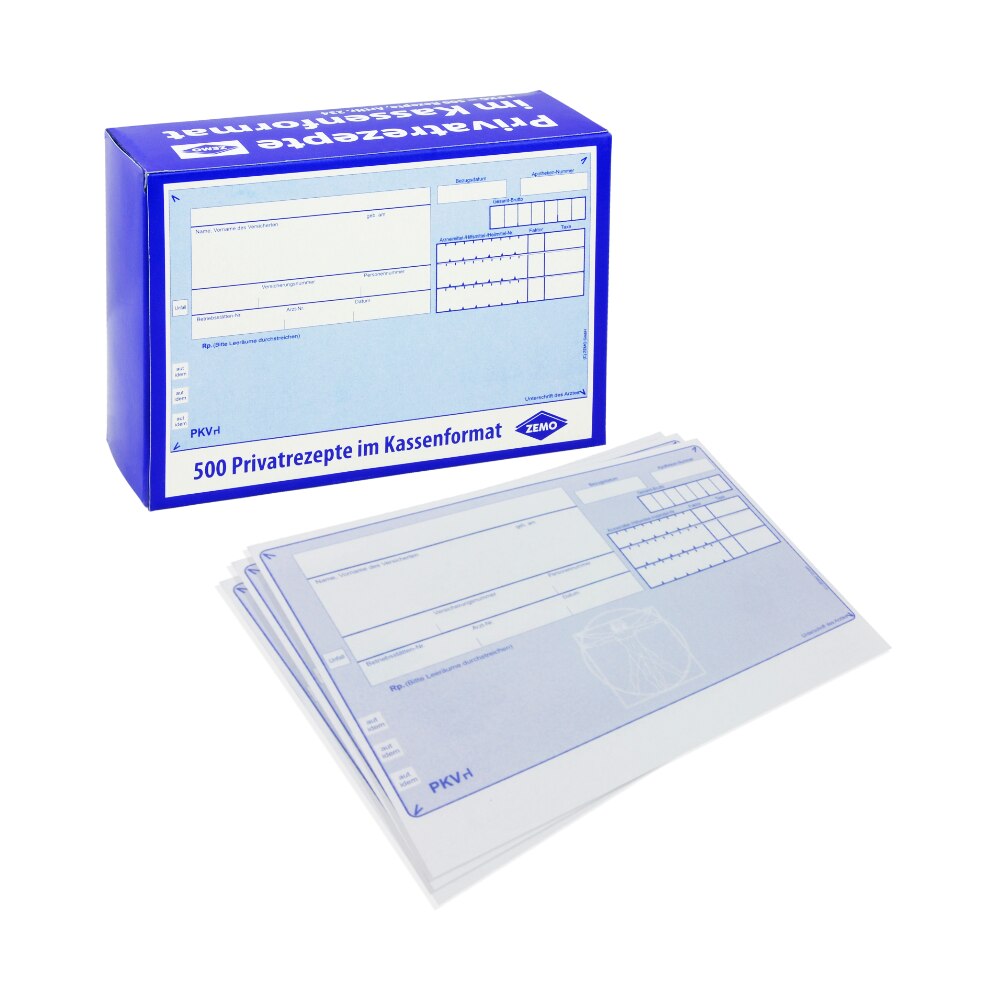 Privatrezepte, Kassenformat, blau, 500 St. kaufen | medplus