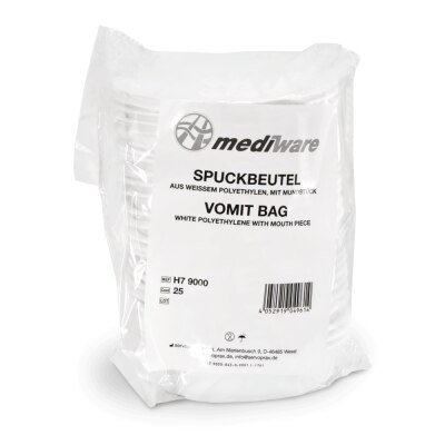 mediware Spuckbeutel / Auffangbeutel, 25 Stück | medplus