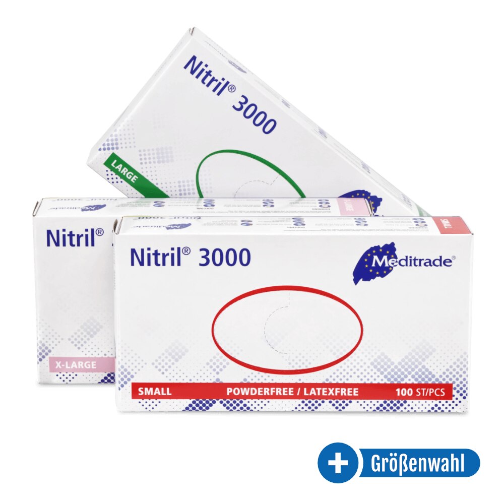 Meditrade Nitril 3000 Handschuhe | XS bis XL | medplus