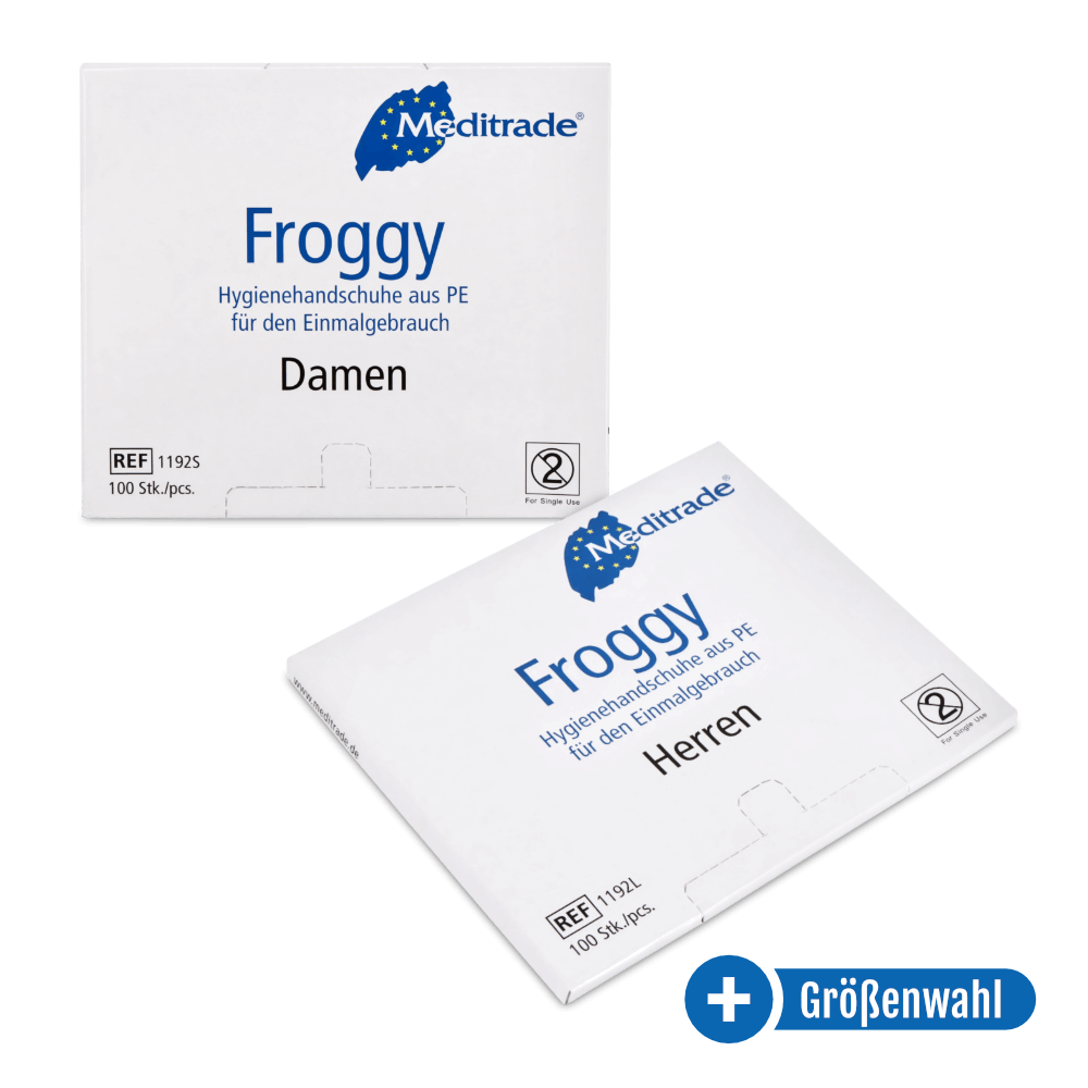 Meditrade Froggy PE-Hygienehandschuhe - 100 Stück | medplus