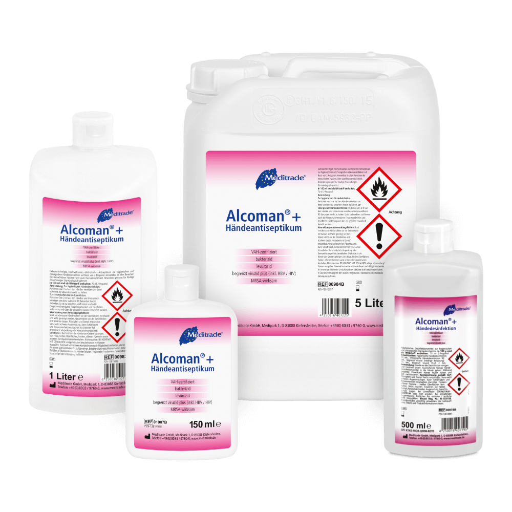 Alcoman Händedesinfektionsmittel von Meditrade - versch. Gr.