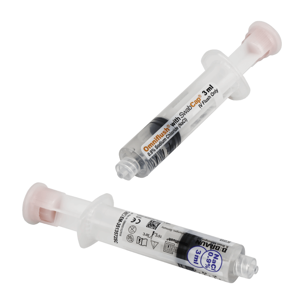 Omniflush mit SwabCap: Effektive Spülung mit NaCl 0,9%