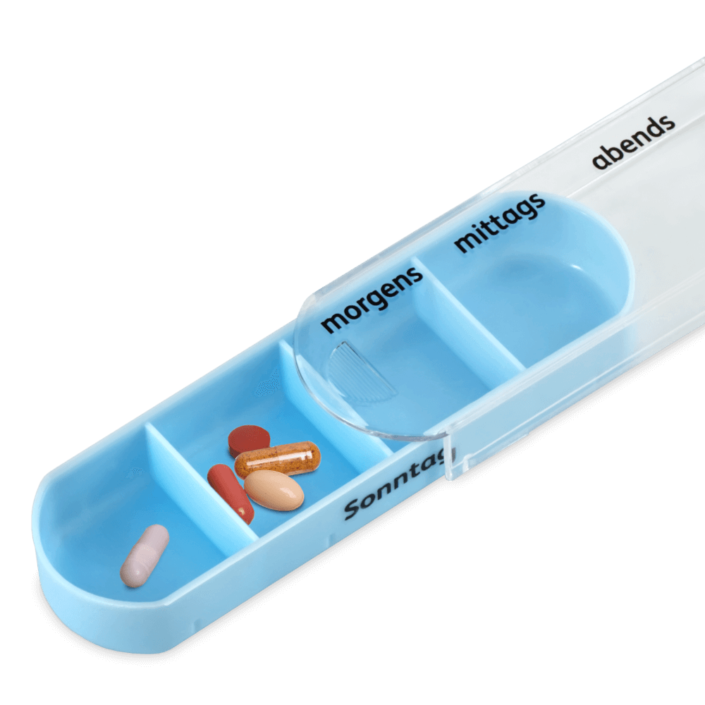 Wochendispenser für Tabletten | 7 Tage, 4 Tageszeiten
